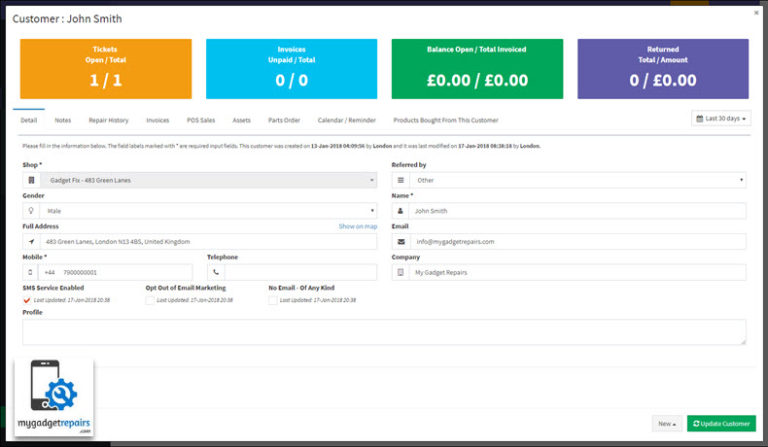 How can I edit customer details? | MGR | Knowledge Base