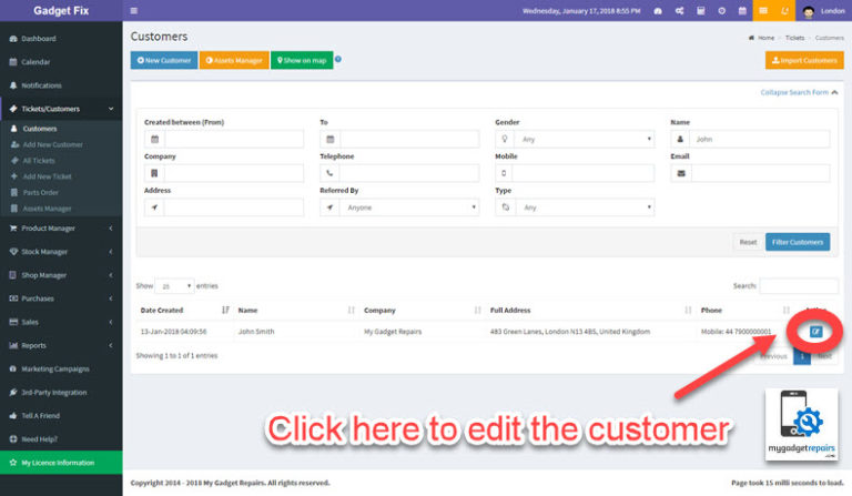 How can I edit customer details? | MGR | Knowledge Base