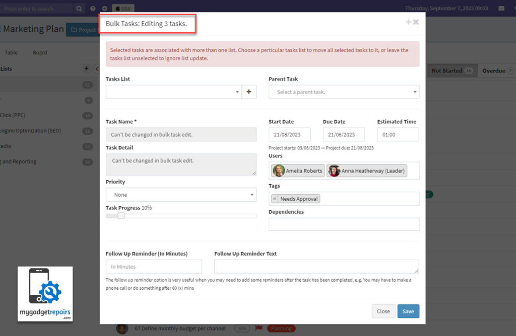 Project Management Module | MGR | Knowledge Base