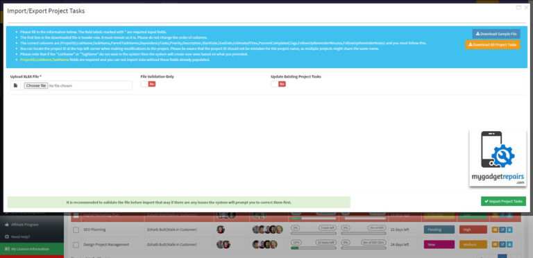 Project Management Module | MGR | Knowledge Base