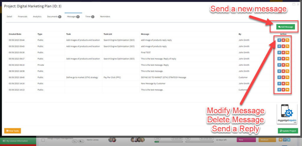 Project Management Module | MGR | Knowledge Base