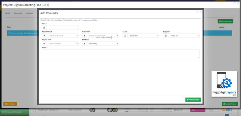 Project Management Module | MGR | Knowledge Base