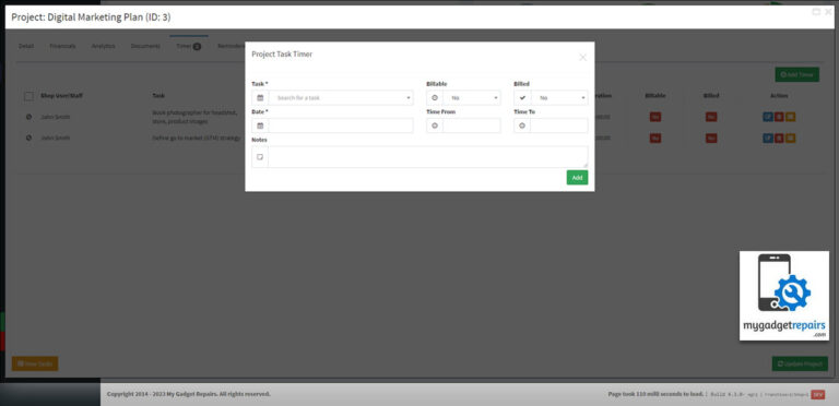 Project Management Module | MGR | Knowledge Base