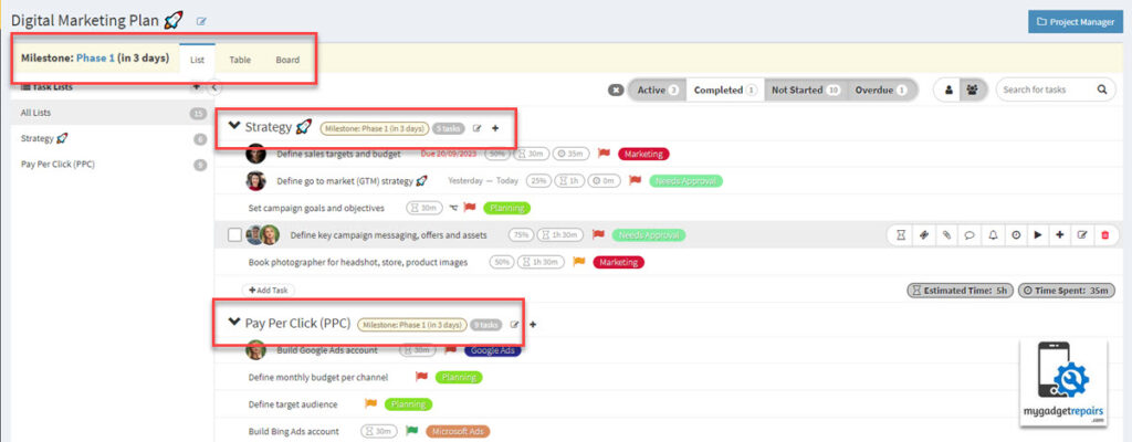 Project Management Module | MGR | Knowledge Base