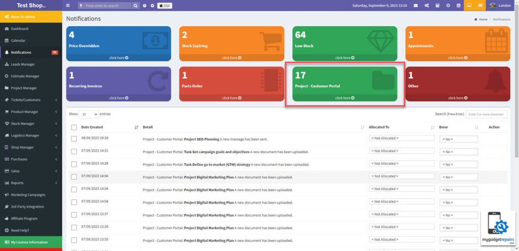 Project Management Module | MGR | Knowledge Base