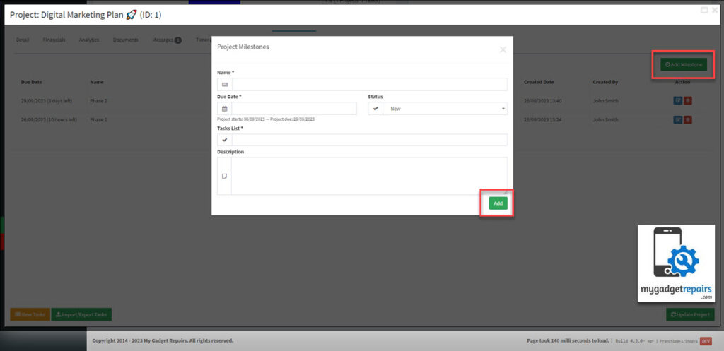 Project Management Module | MGR | Knowledge Base