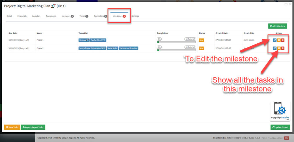 Project Management Module | MGR | Knowledge Base